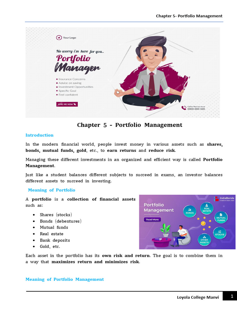 Understanding Portfolio Management Basics | PDF | Capital Asset Pricing ...