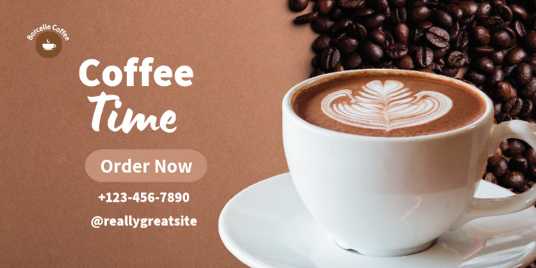 Brown Simple Minimalist Coffee Shop Promotion Banner | PDF