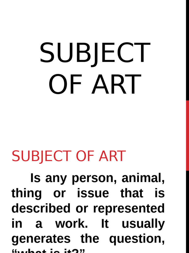 Subject of Art | PDF