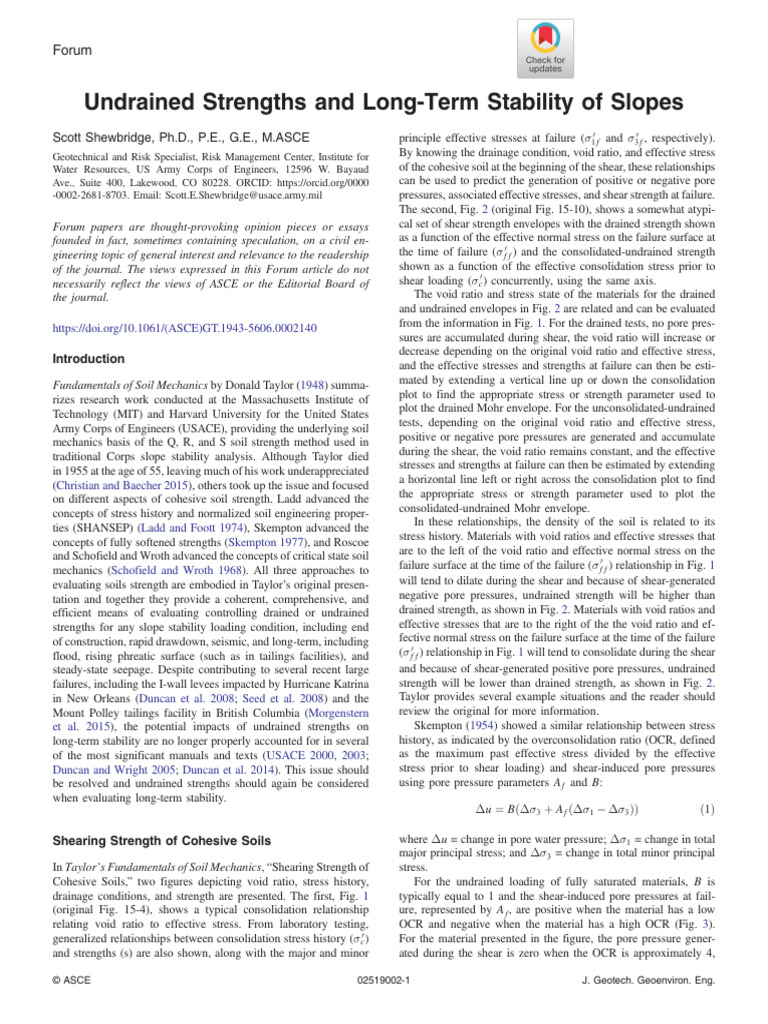 Undrained Strengths in Slope Stability | PDF | Soil Mechanics ...