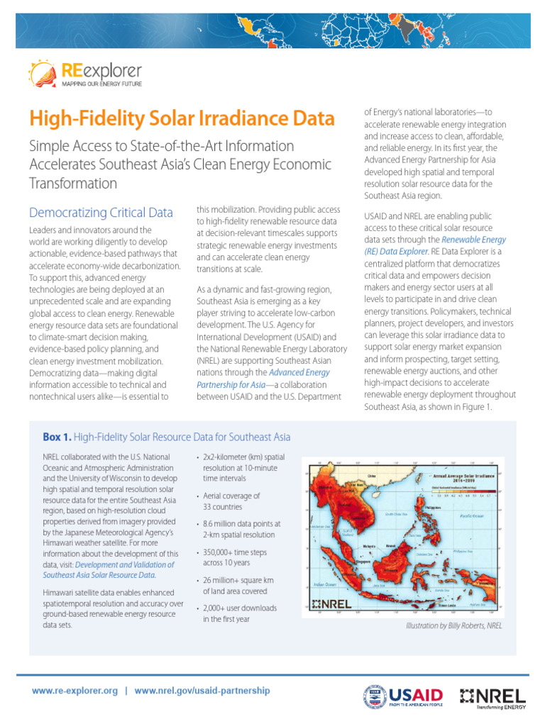 High-Resolution Solar Data for SEA | PDF | Solar Power | Renewable Energy