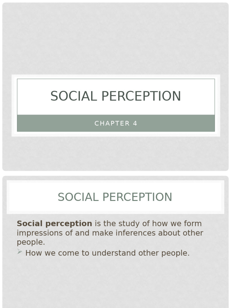 Chapter 4 - Social Psychology R | PDF | Nonverbal Communication | Behavior