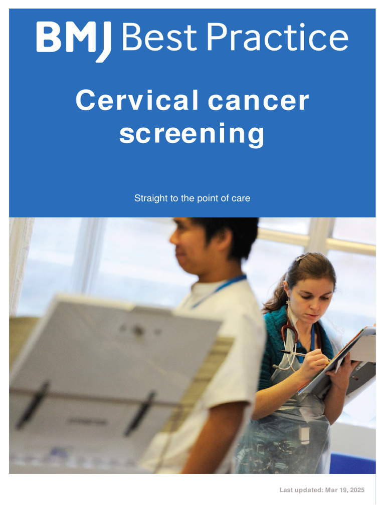Cervical Cancer Screening Guidelines 2025 | PDF | Cervical Cancer ...