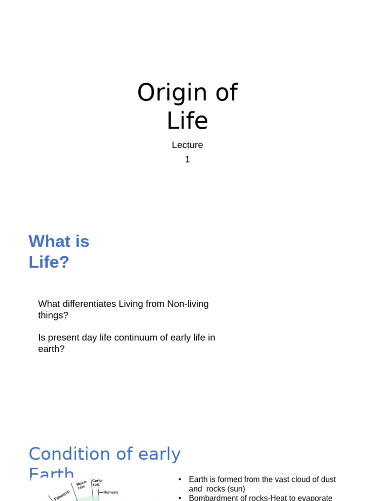 Formation of Protobionts in Early Earth | PDF | Rna | Biology