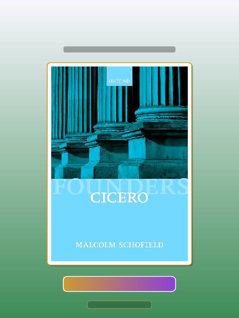 Cicero Political Philosophy Founders of Modern Political and Social ...