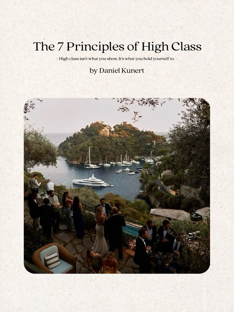 7 Principles of High Class Living | PDF | Body Language | Psychology