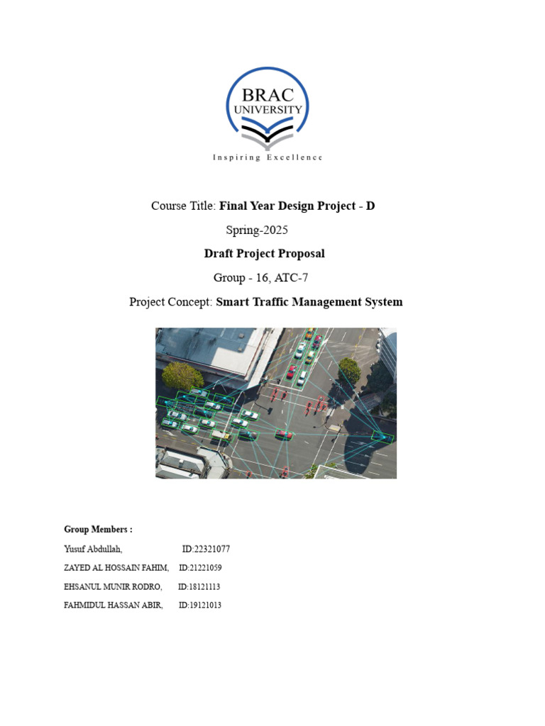 Smart Traffic Management Proposal | PDF