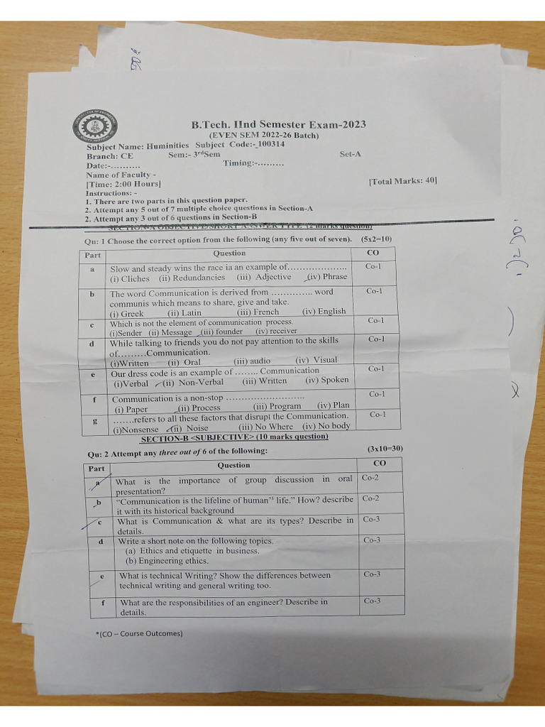 40 Marks Paper | PDF