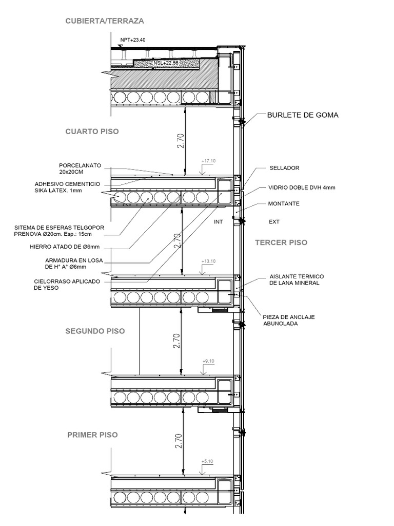 Entrepiso y Cubierta Detalle | PDF