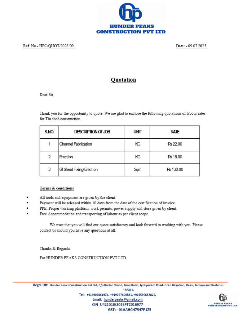 Quotation | PDF