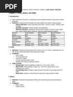 Grade 11 Acids and Bases Study Notes | PDF | Acid | Ph