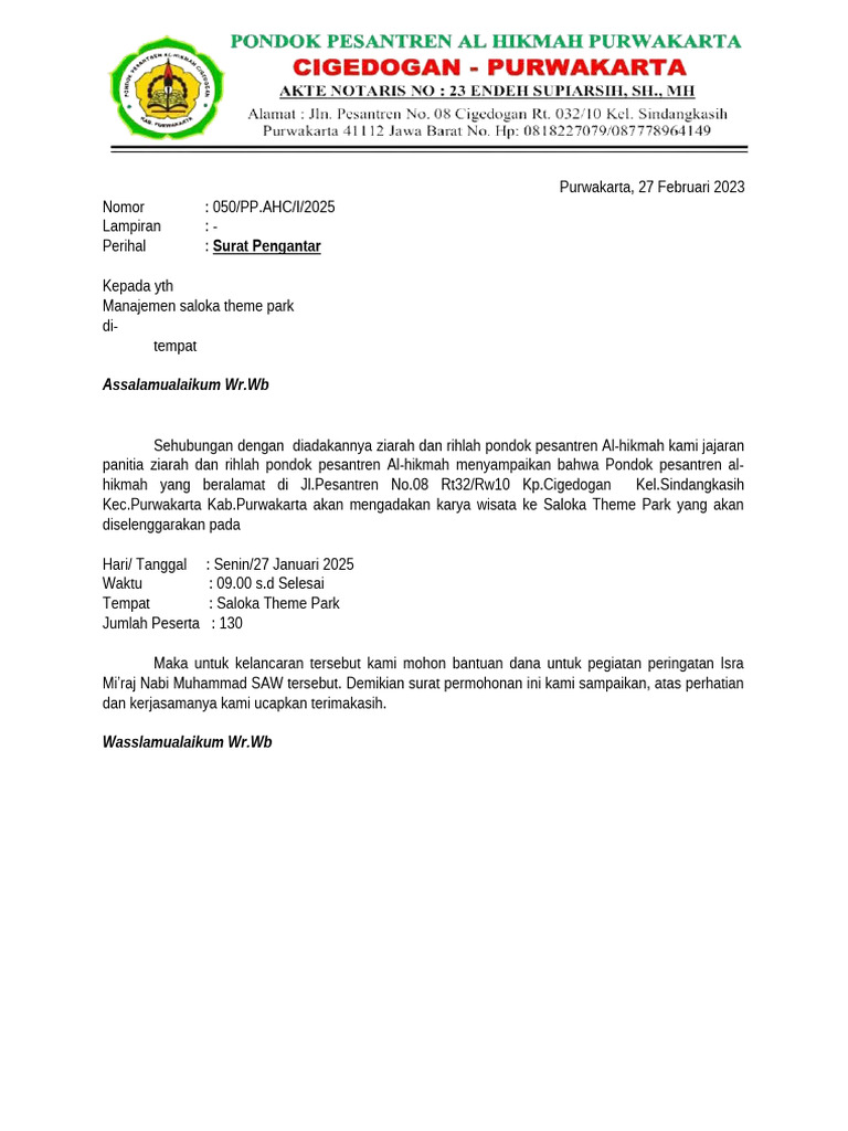 Surat Proposal | PDF