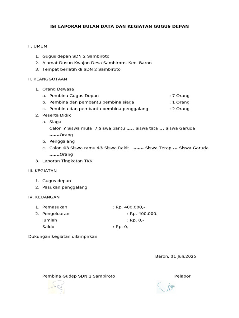 Laporan Bulan Data | PDF
