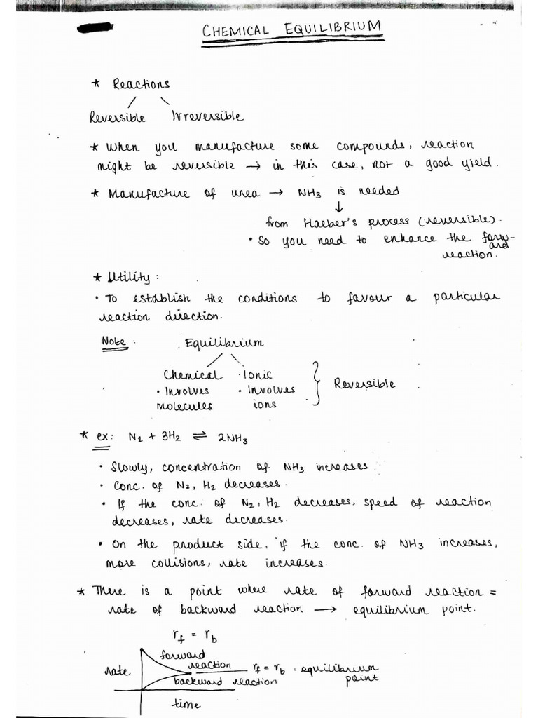 Chemical Equilibrium Notes 2 | PDF