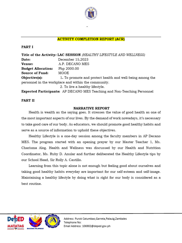 Activity Completion Report - Lac Session | PDF | Psychology | Social Psychology