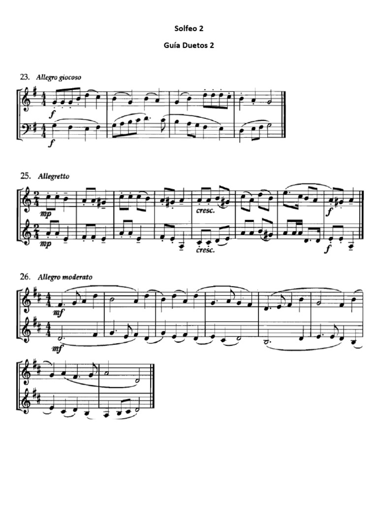 Solfeo 2 - Duetos 2 | PDF