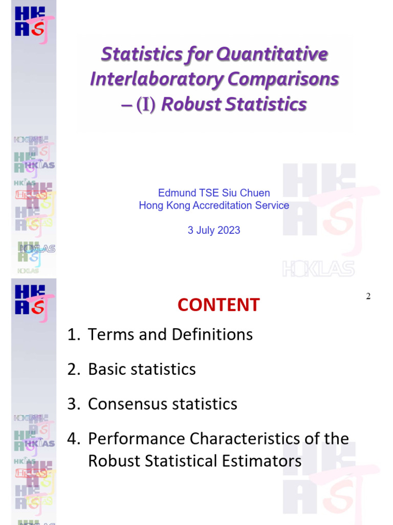 Robust Statistics in Interlaboratory Comparisons | PDF | Quartile ...