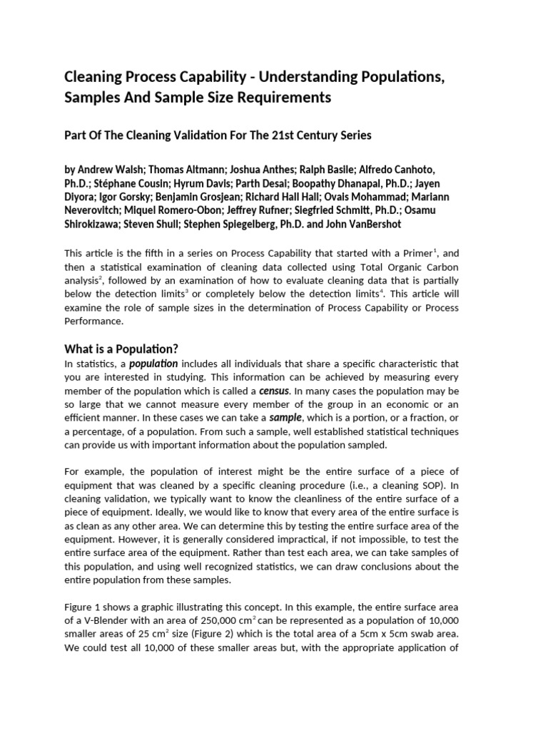 Understanding Populations, Samples and Sample Size Requirements | PDF ...