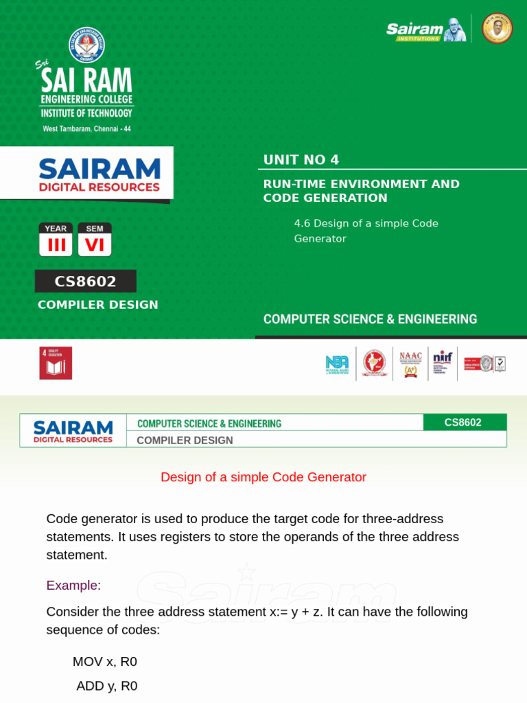 4.6 Design of A Simple Code Generator | PDF | Computer Hardware | Software Engineering