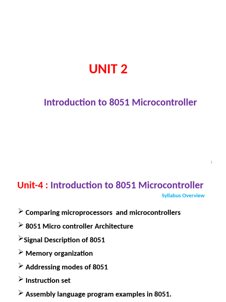 8051 Microcontroller Overview and Features | PDF | Microcontroller ...