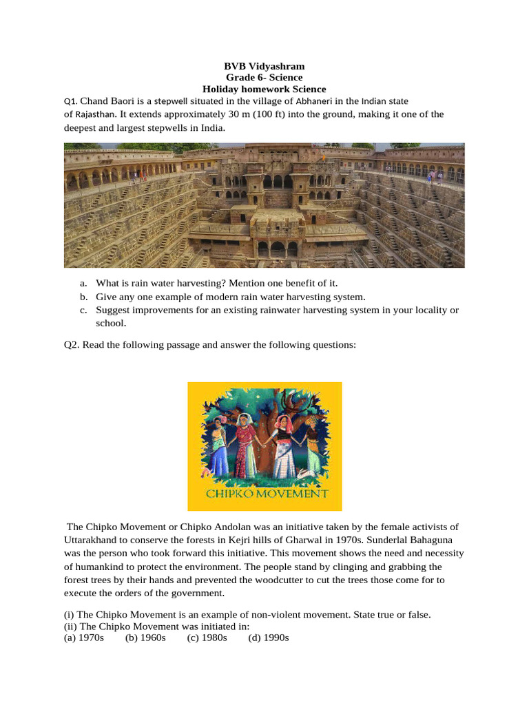 Class 6 - Science Worksheet 1 | PDF