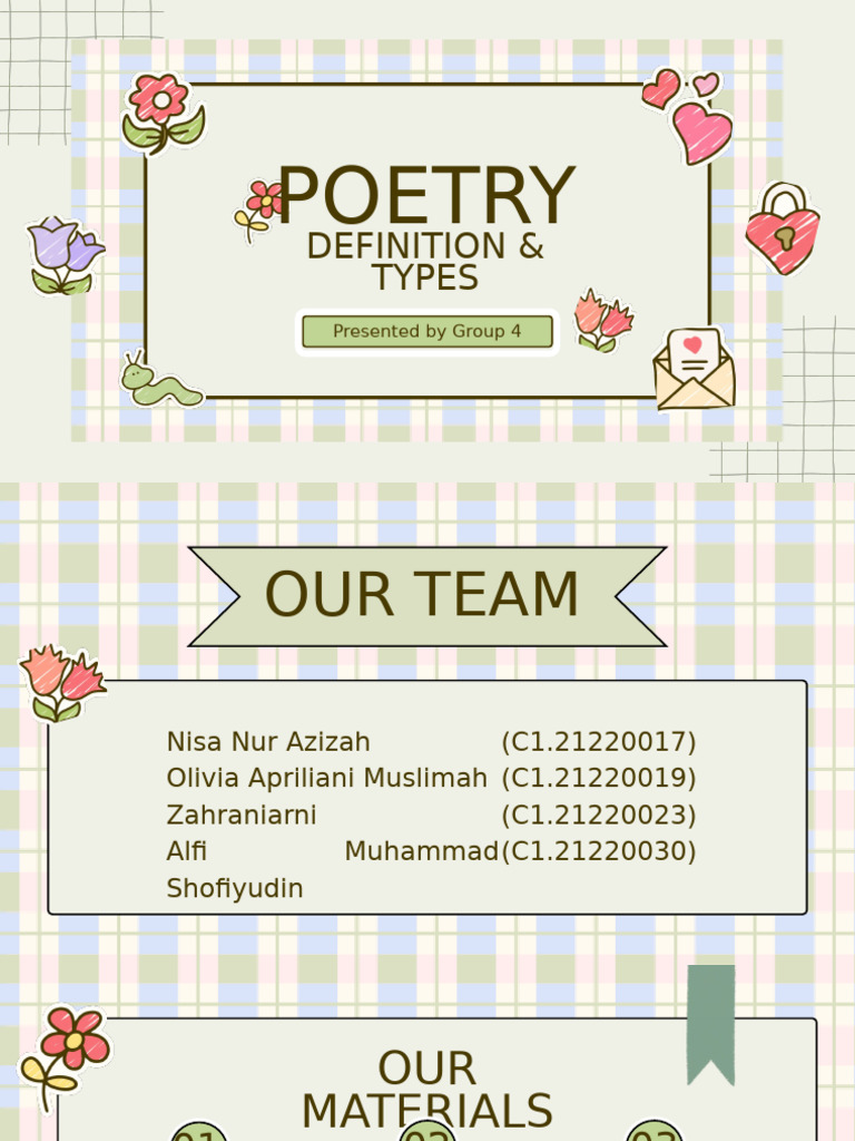 Group 4 Poetry Definiton & Types-1 | PDF | Poetry | Sonnets