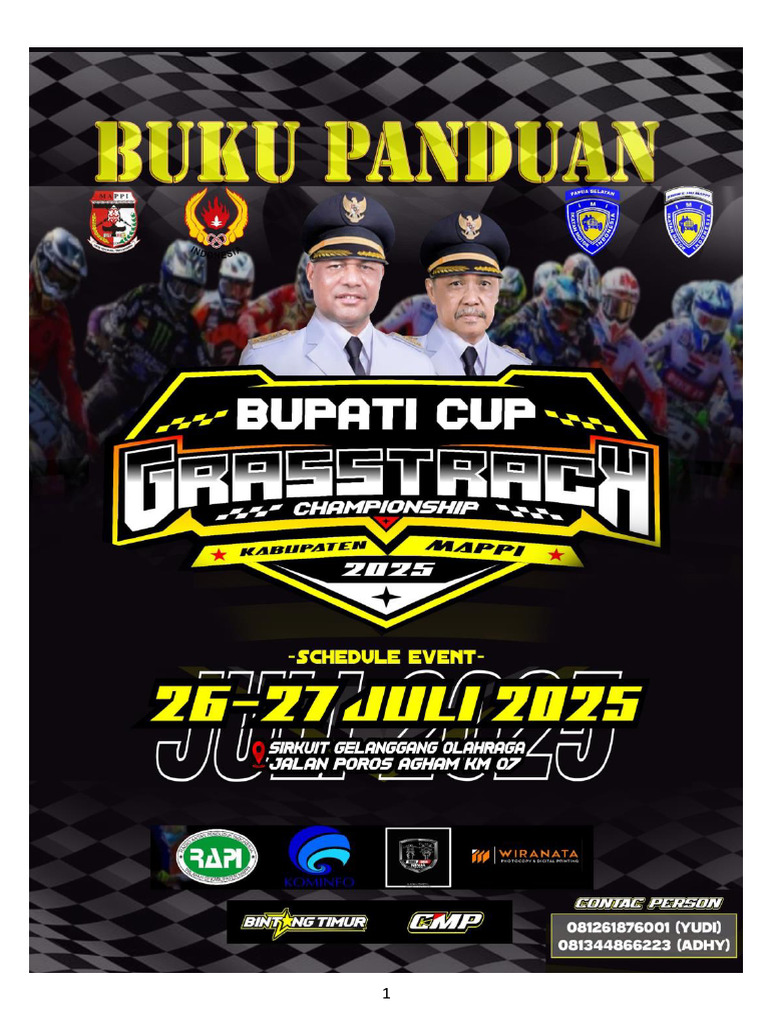 Kejuaraan Grasstrack Bupati Mappi 2025 | PDF