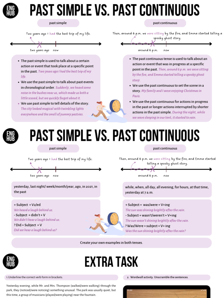 A2 Tell Me A Story (Past Continuous Past Simple) SV | PDF