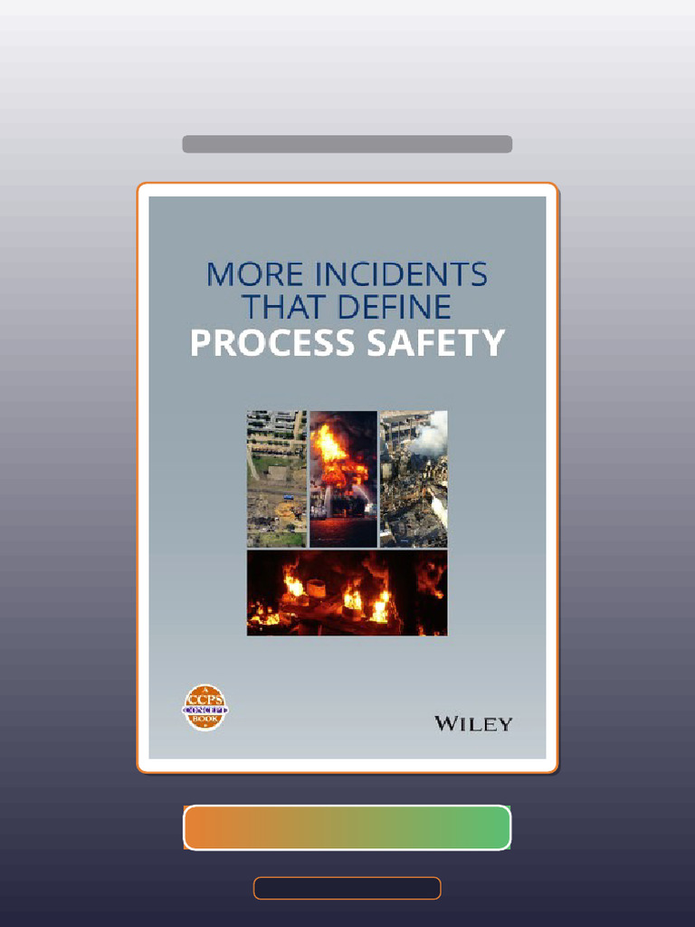 More Incidents That Define Process Safety First Edition American ...