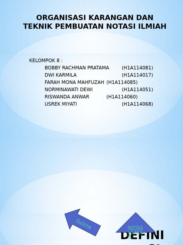 Teknik Notasi Ilmiah dan Outline Karangan | PDF
