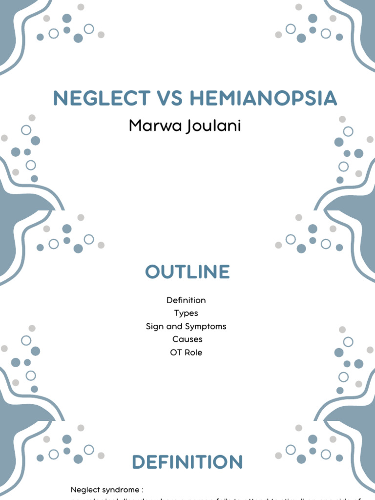 Understanding Neglect and Hemianopsia | PDF | Perception | Visual ...