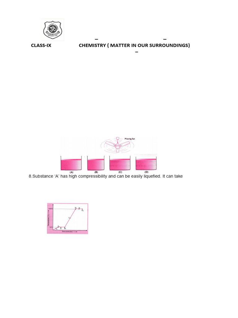 Grade 9 Chemistry Worksheet 3 | PDF