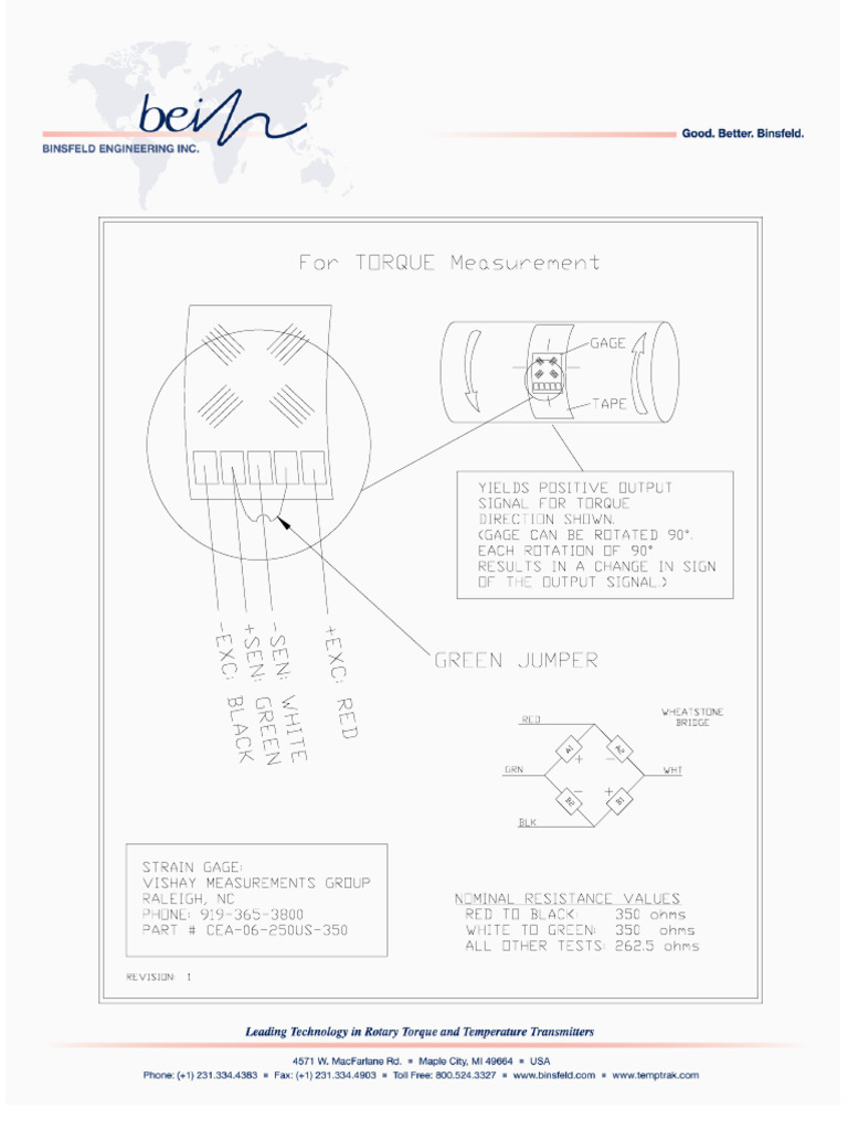 Strain Gage CEA-06-250US-350 - Measure Torque | PDF