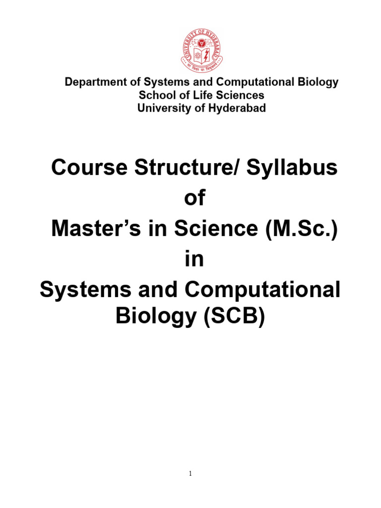 MSc Computational Biology Syllabus | PDF | Probability Distribution | Normal Distribution