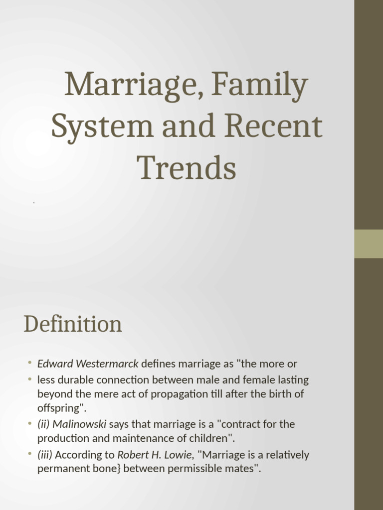 Marriage and Family Trends in India | PDF | Marriage | Family