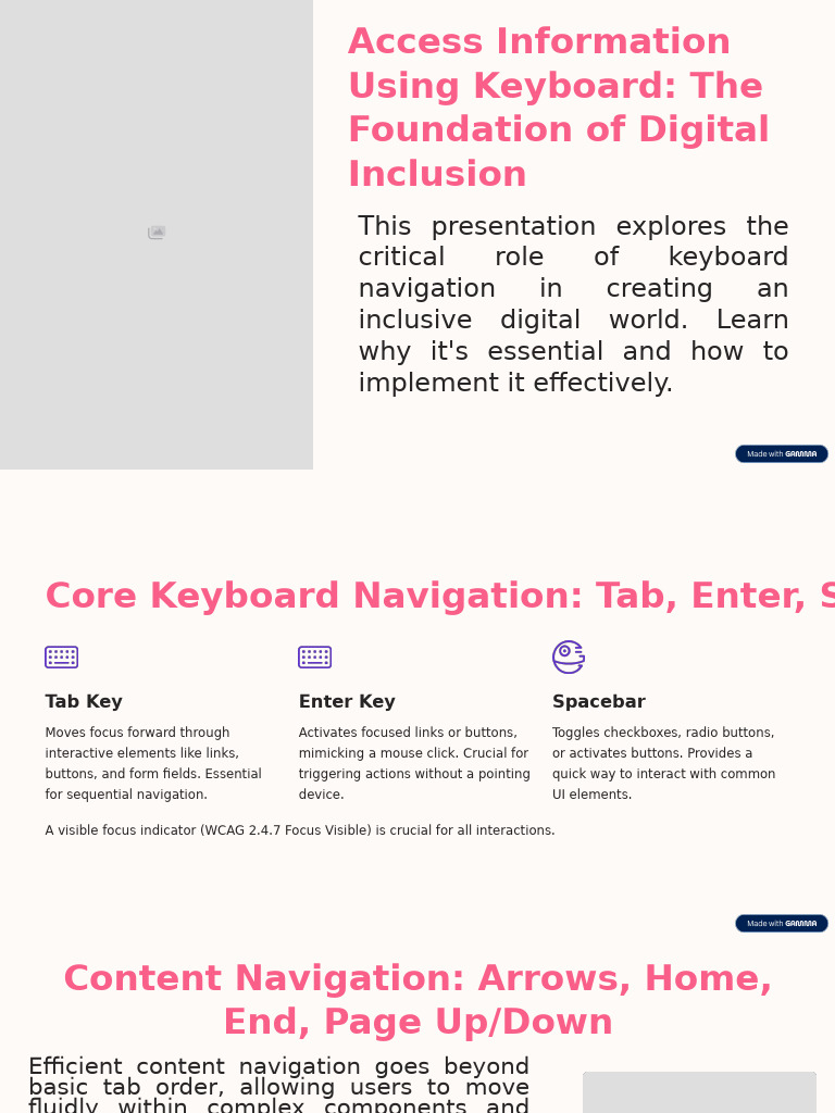 Access Information Using Keyboard The Foundation of Digital Inclusion ...