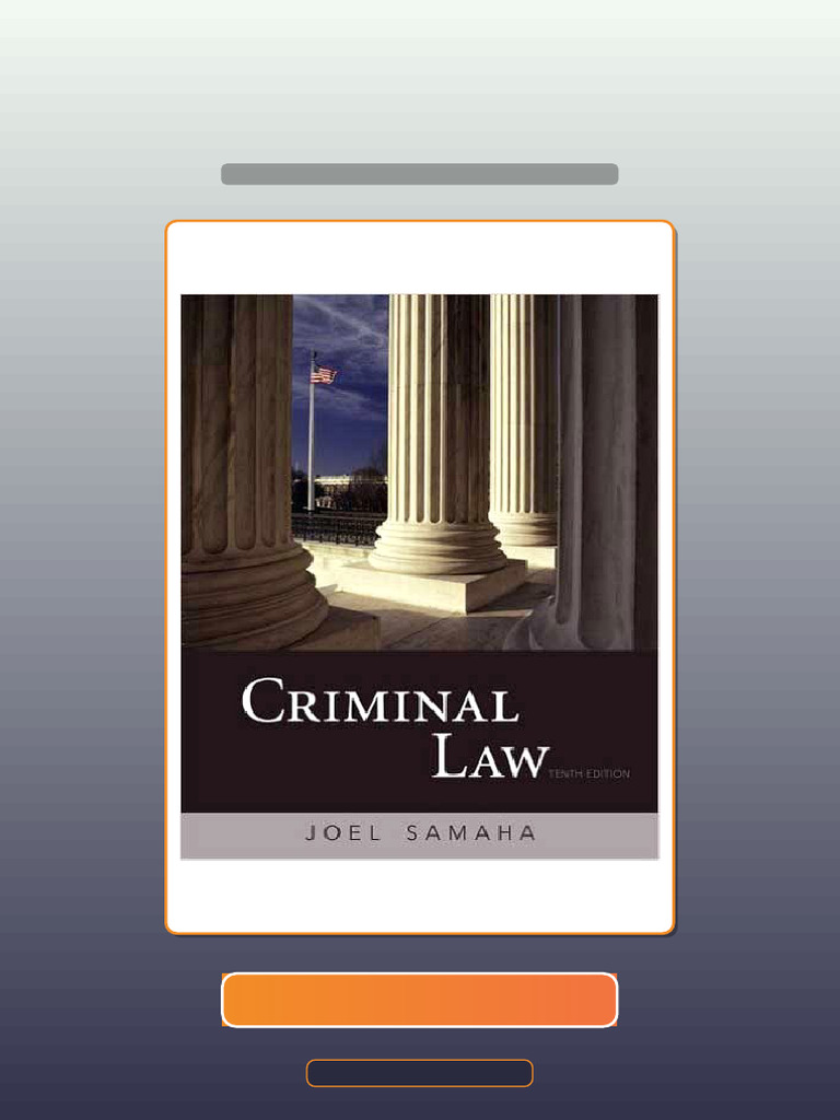 Criminal Law 10th Edition Samaha Ebook and TestBank Bundle Fast Access ...