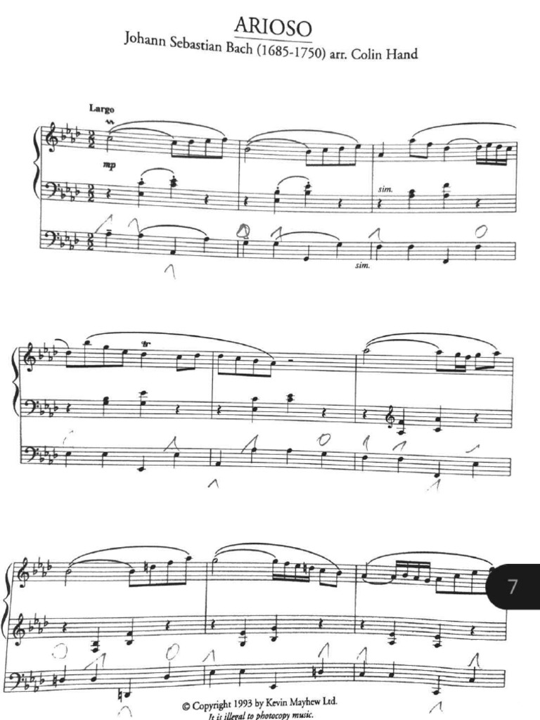 Arioso Bach Organy | PDF