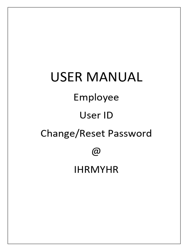 User Manual Change or Reset Password | PDF