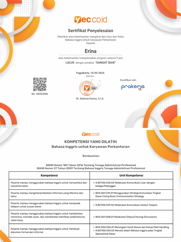 Erina - Bahasa Inggris Untuk Karyawan Perkantoran | PDF