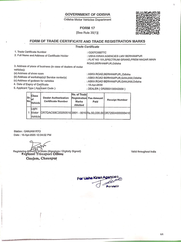 Trade Licence Rto | PDF