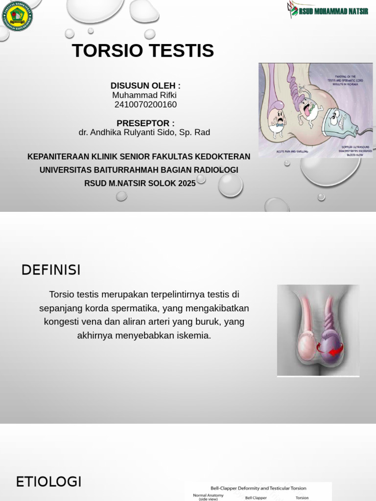 Torsio Testis: Definisi dan Penanganan | PDF