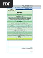 Trainer Observation Form | PDF