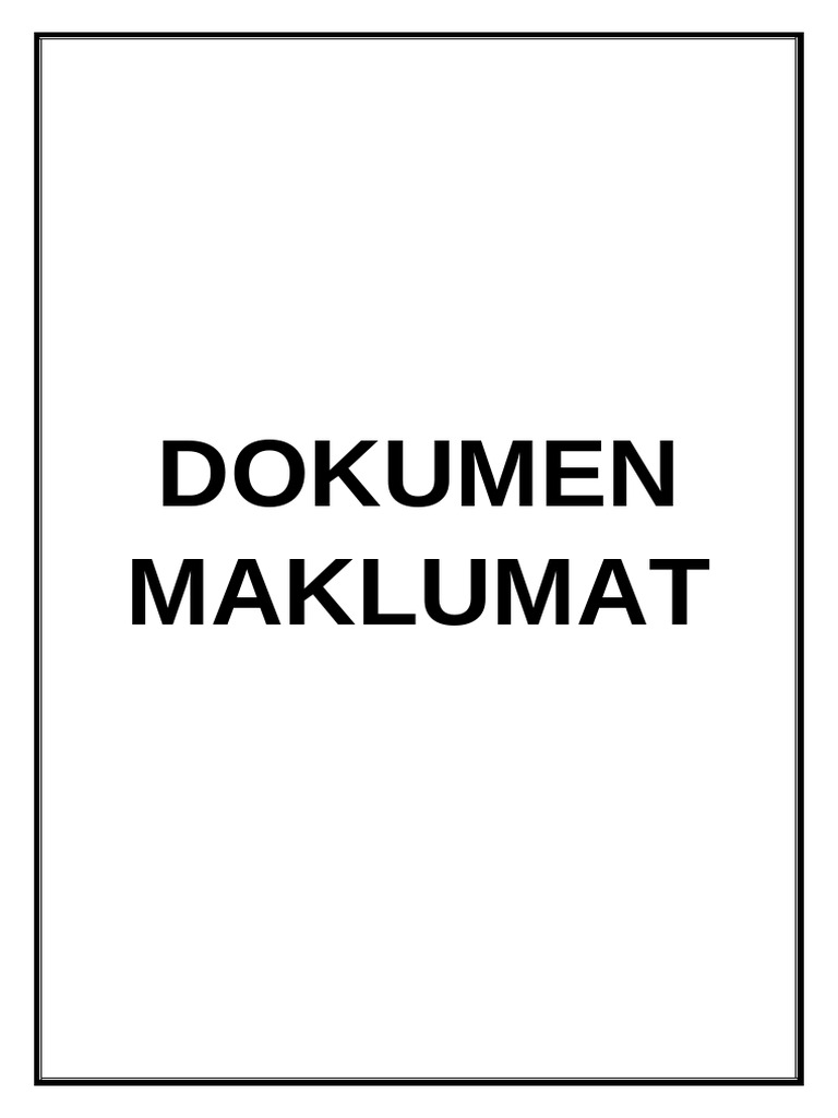 Dokumen Maklumat | PDF
