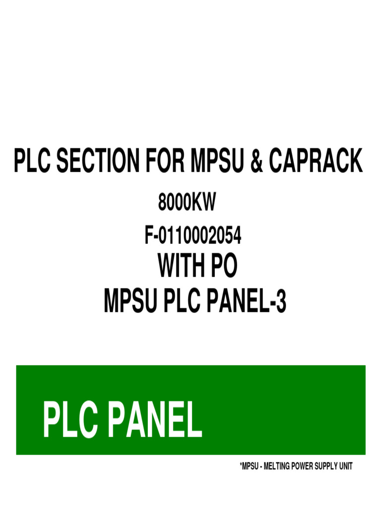 MPSU PLC Panel Wiring Details | PDF | Power Supply | Power Engineering