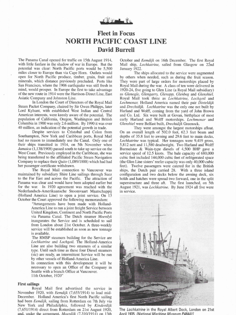 North Pacific Coast Line | PDF