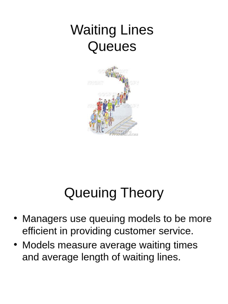 Queuing Theory-Waiting Lines | PDF | Applied Mathematics