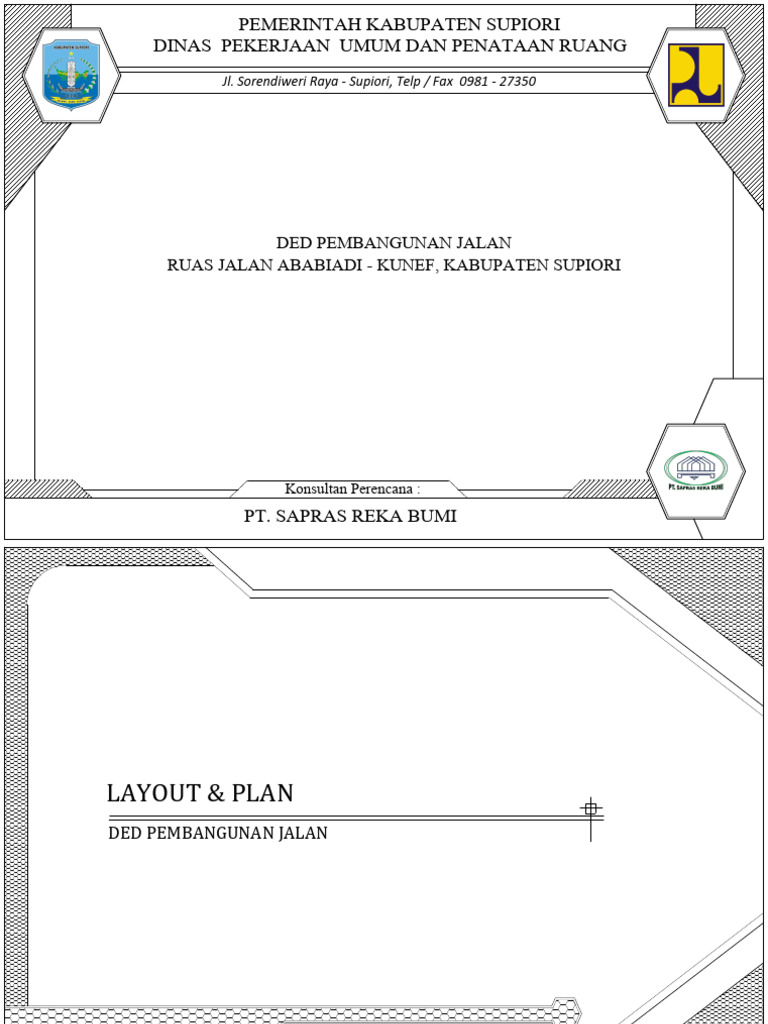 DED Pembangunan Jalan Ababiadi-Kunef | PDF
