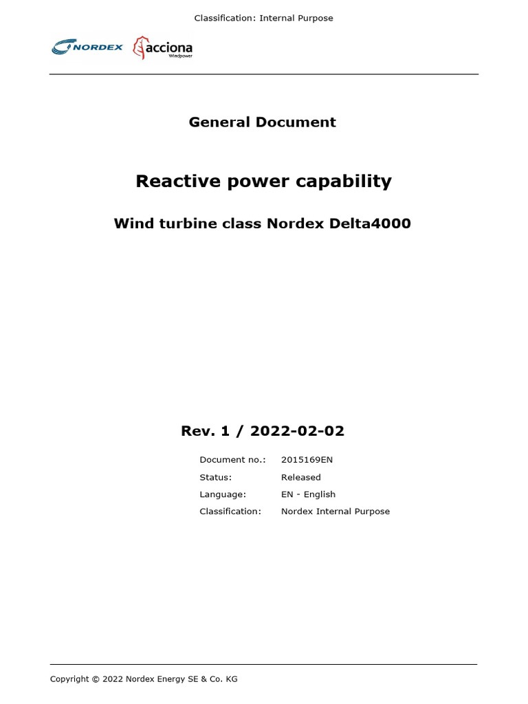Nordex N163/6.X Reactive Power Datasheet | PDF | Ac Power | Electrical Grid