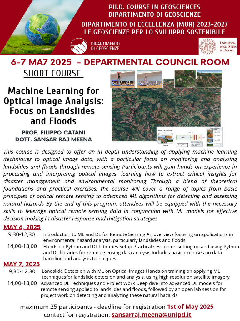 Machine Learning For Optical Image Analysis Focus On Landslides and ...